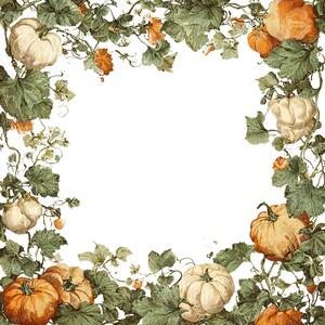 12 Pumpkin Frames – Fall PNG Clipart | Autumn Wreath Borders for Cards ...