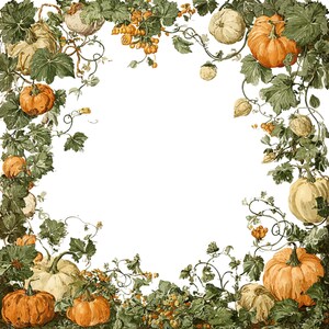 12 Pumpkin Frames – Fall PNG Clipart | Autumn Wreath Borders for Cards ...