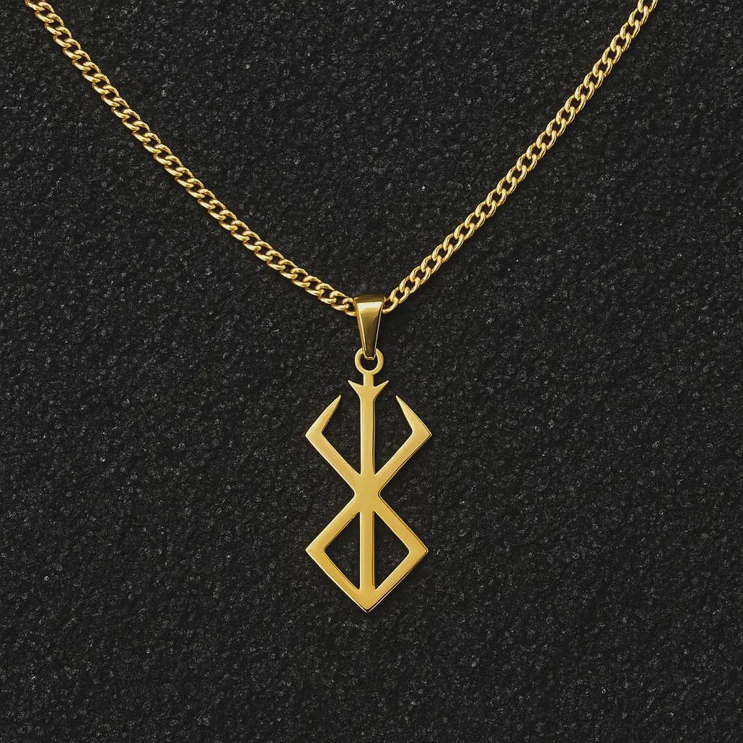 Gold Berserk Inspired Pendant , Dark Fantasy Cosplay Jewelry, Video ...