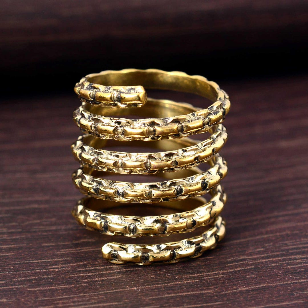 Ornate Gold Arthritis Splint Ring, Decorative Dragon & Filigree Finger ...