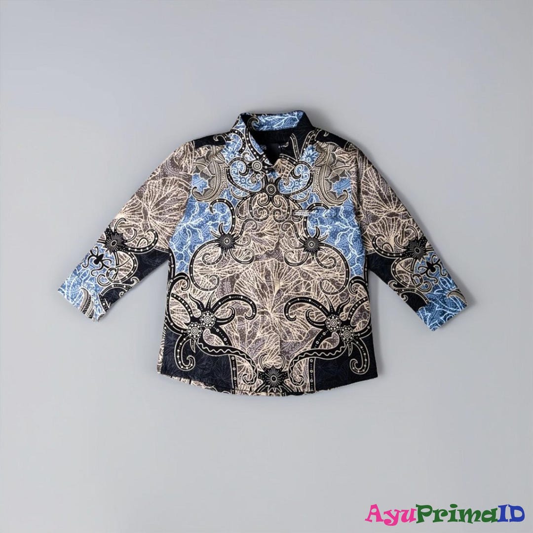 Authentic Gawai Indonesian Batik Shirt Boy's Long Sleeve Formal - Etsy