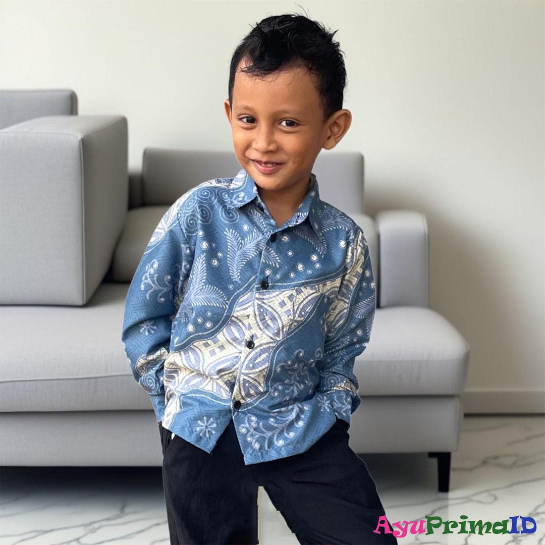 Authentic Indonesian Batik Shirt for Boys With Refined Modern Touch ...