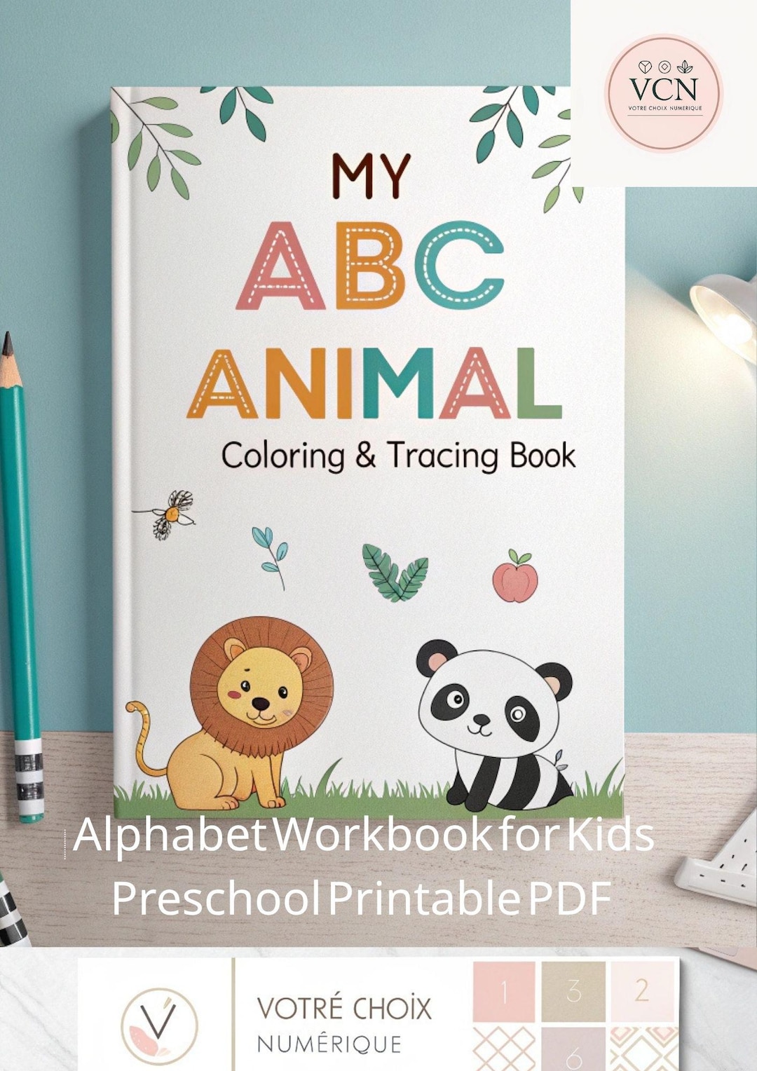 English Alphabet Workbook for Kids | Learn - Color Letters + Fun Games ...