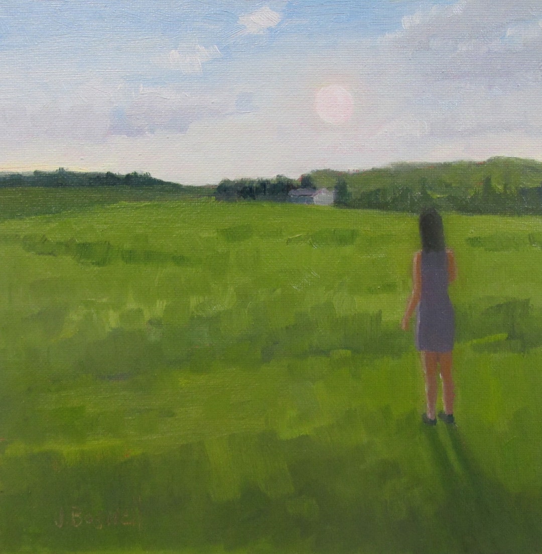 Original Jennifer Boswell 8x8 View of Sunset Figurative Kitchen ...