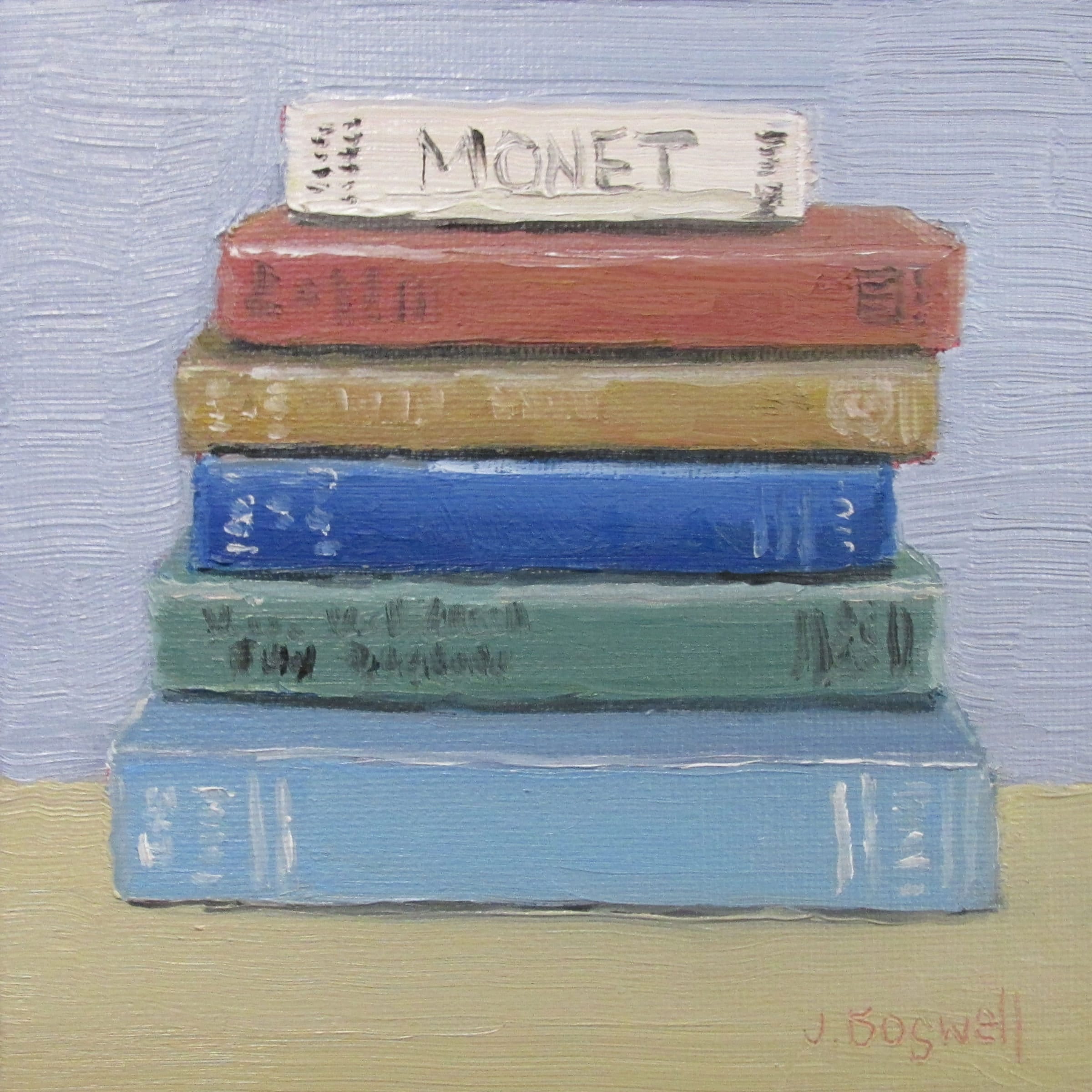 Jennifer Boswell 12x12 Old Books Signed Canvas Print From Original Oil ...
