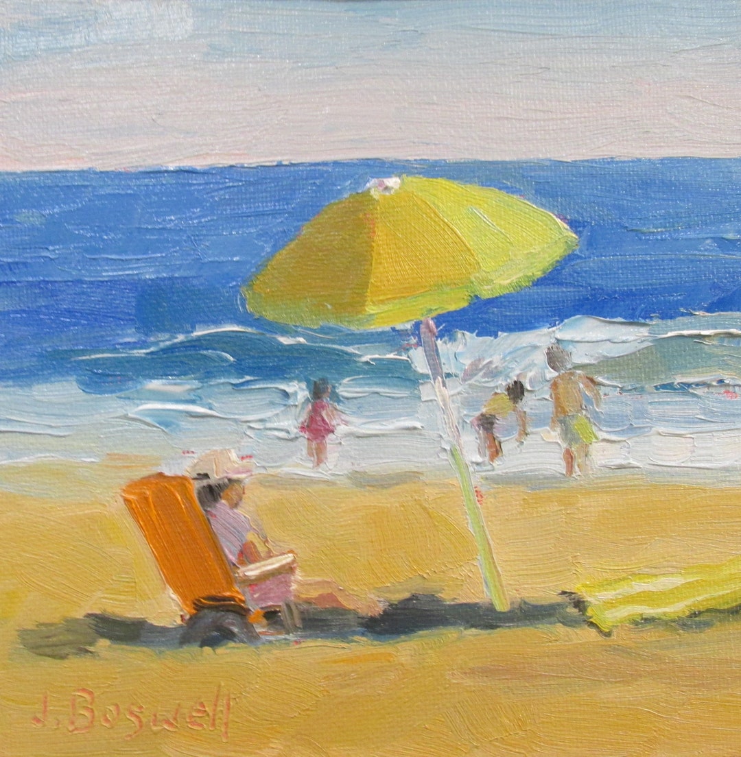 Original Jennifer Boswell Santa Barbara Figurative Miramar Beach ...