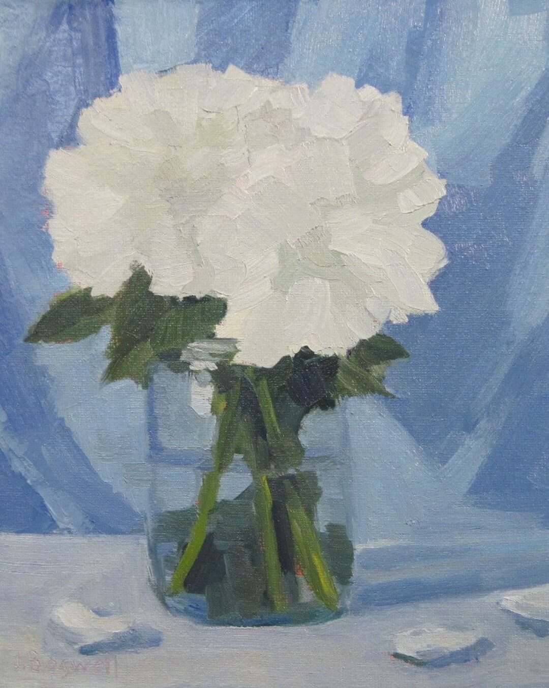 Original Jennifer Boswell 8x10 Peonies Painting Unique Gift Kitchen ...