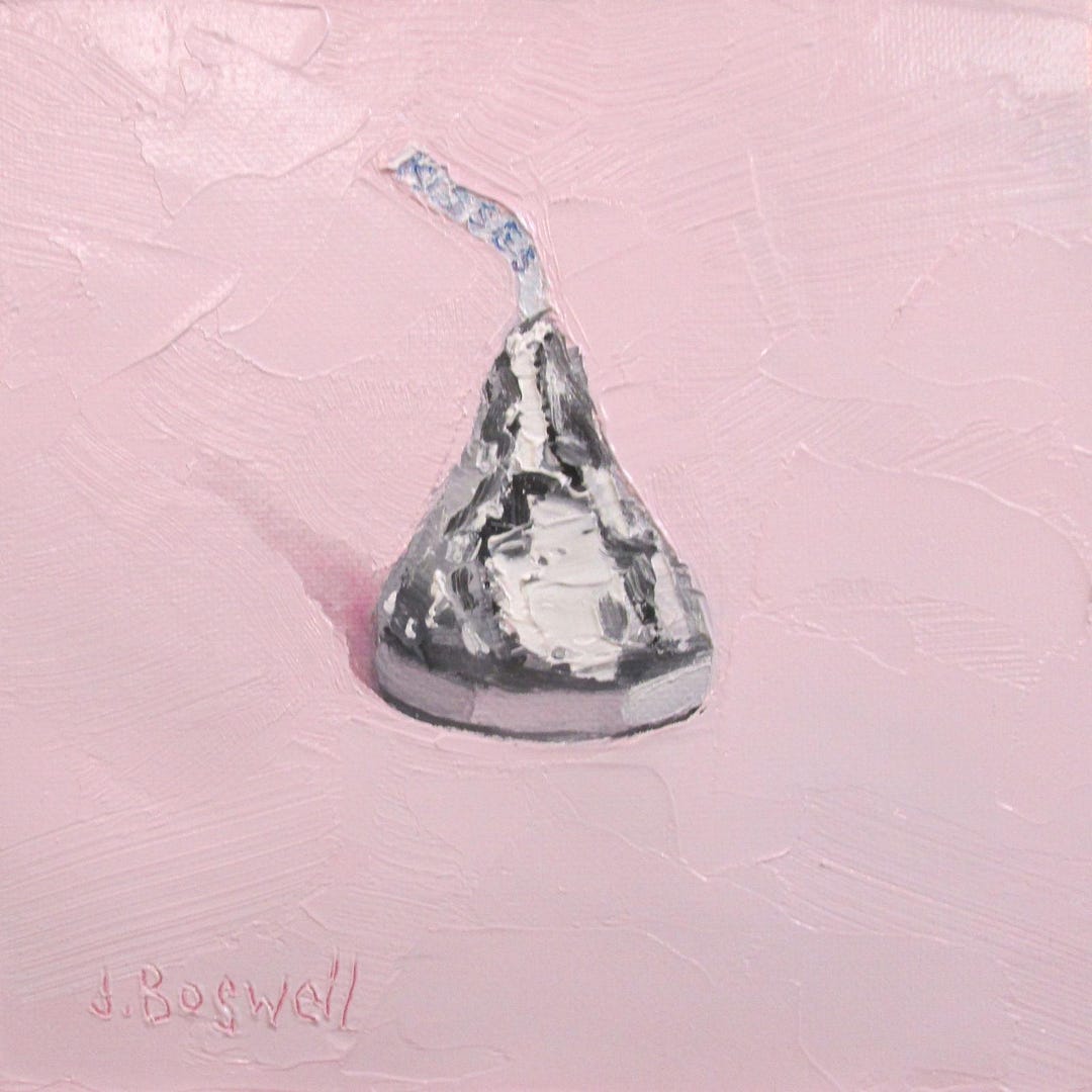Jennifer Boswell 8x8 Hershey Kiss Signed Canvas Print From Original Oil ...