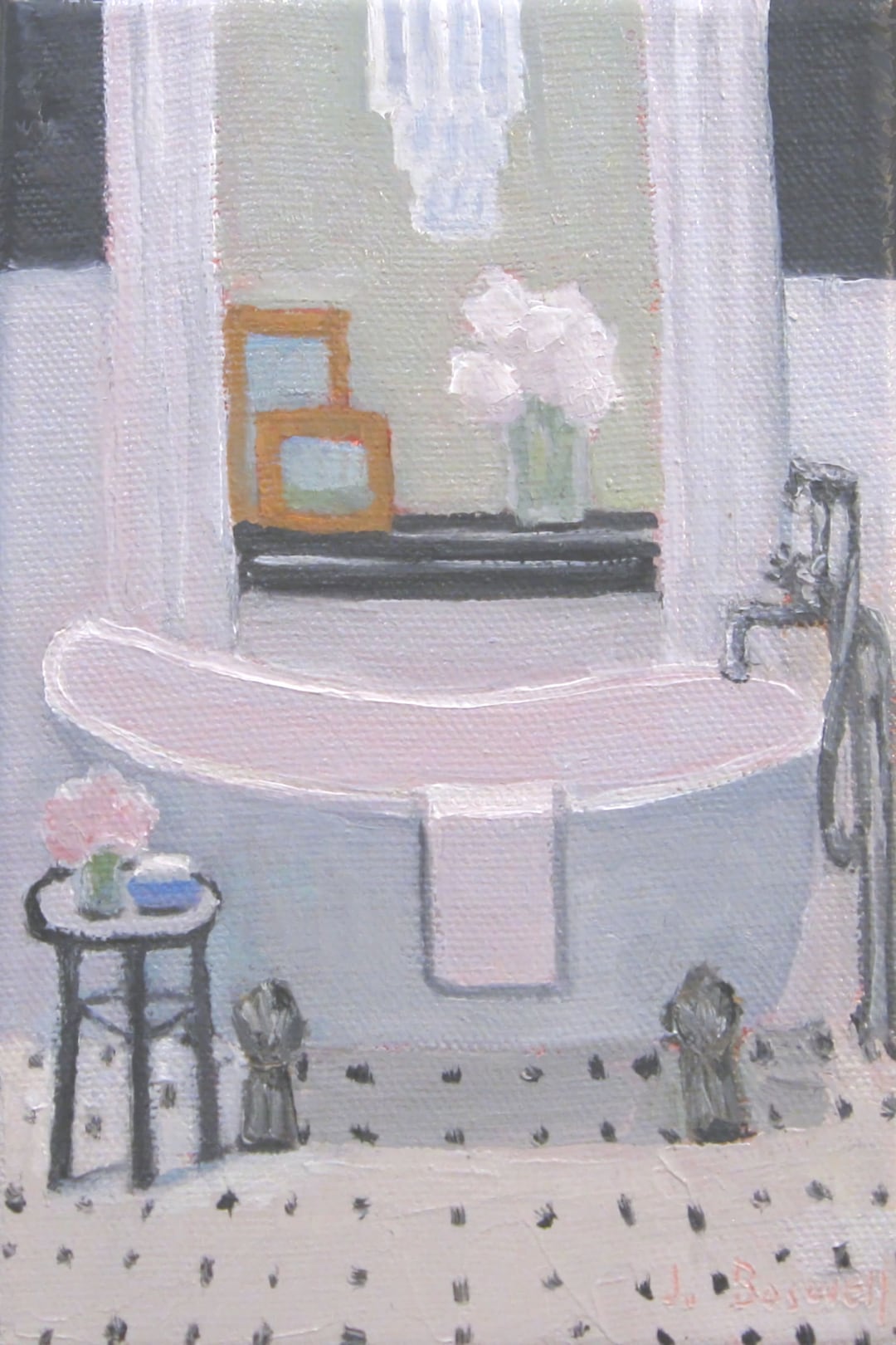 Jennifer Boswell Bathtub 8x12 Canvas Print From Original Oil Painting ...