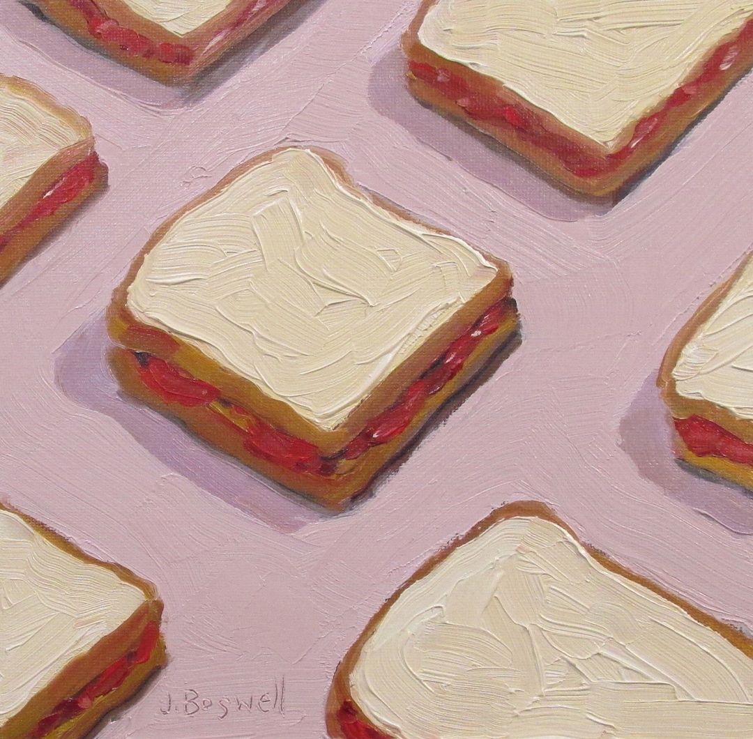 Original Jennifer Boswell 8x8 PB and J Sandwich Kitchen - Etsy
