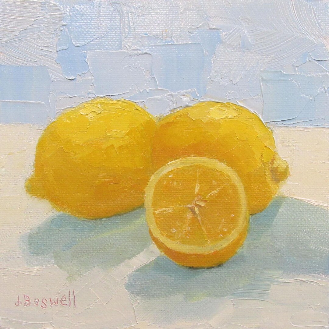 Jennifer Boswell Canvas Print 8x8 Lemons Signed Canvas Print FROM ...