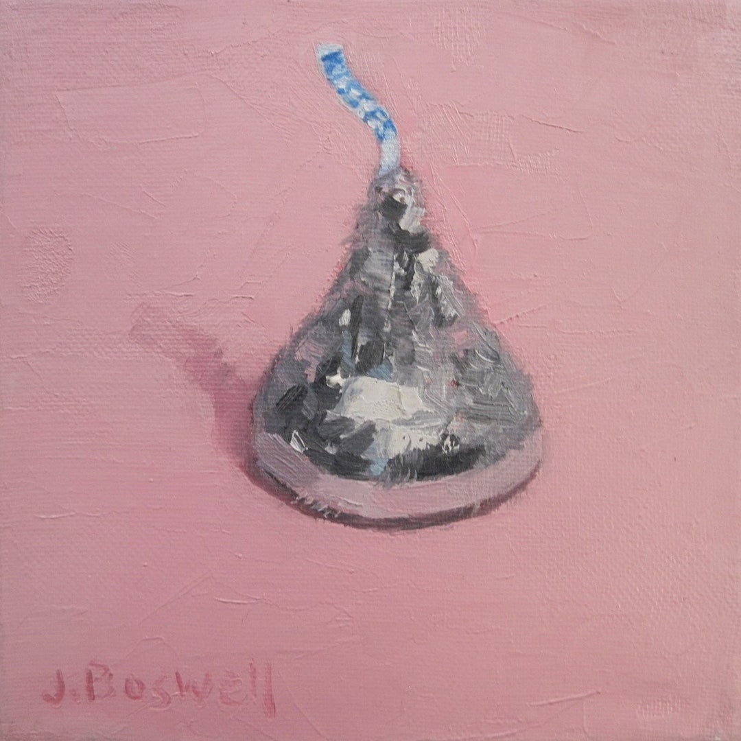 Jennifer Boswell 8x8 Hershy Kiss Signed Canvas Print From Original Oil ...