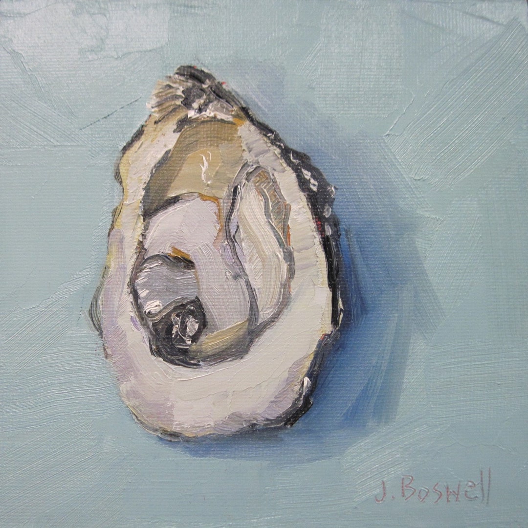 Jennifer Boswell 8x8 Oyster Canvas Print From Original Oil - Etsy