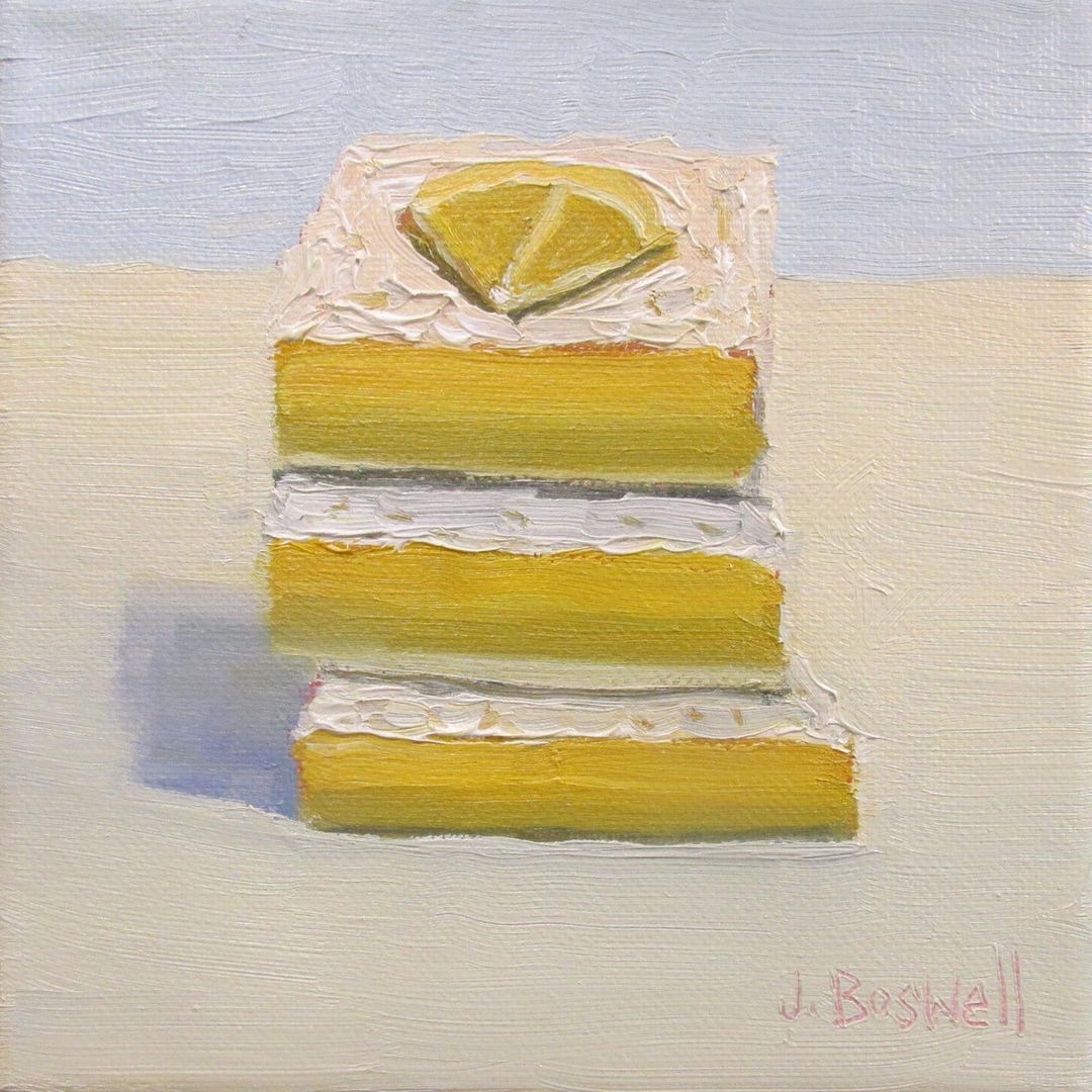 Jennifer Boswell 8x8 Lemon Bars Signed Canvas Print From Original Oil ...