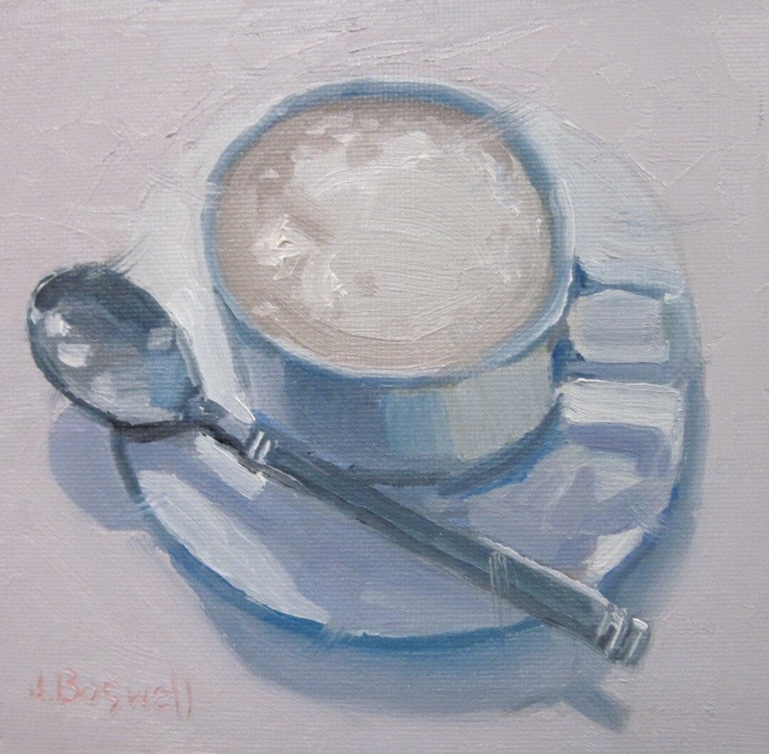 Original Jennifer Boswell Coffee Cup Kitchen Painting Textured - Etsy