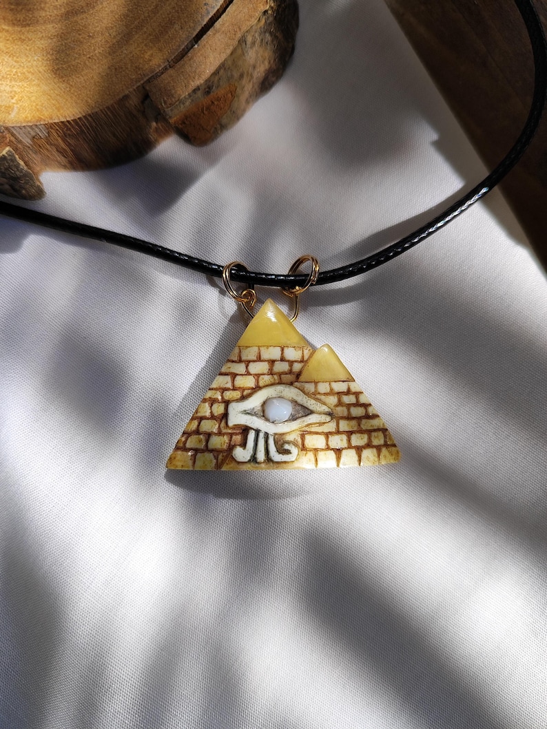 Egyptian Bone Pendant • Hand Carved Bone Necklace Jewelry - Etsy