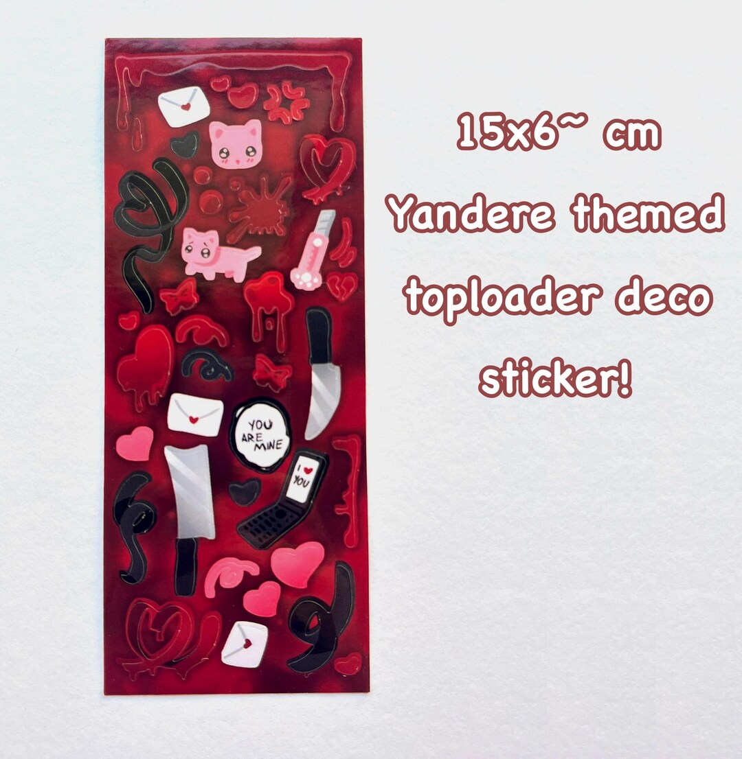 Yandere Themed KPOP Decoden Toploader Sticker Sheet - Etsy