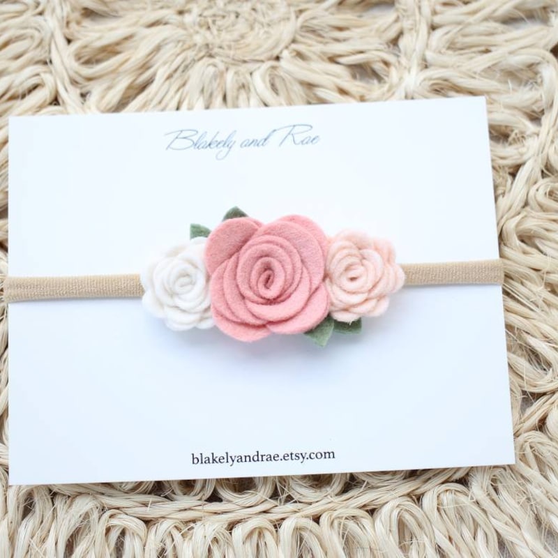 Felt Baby Rose Headband - Etsy