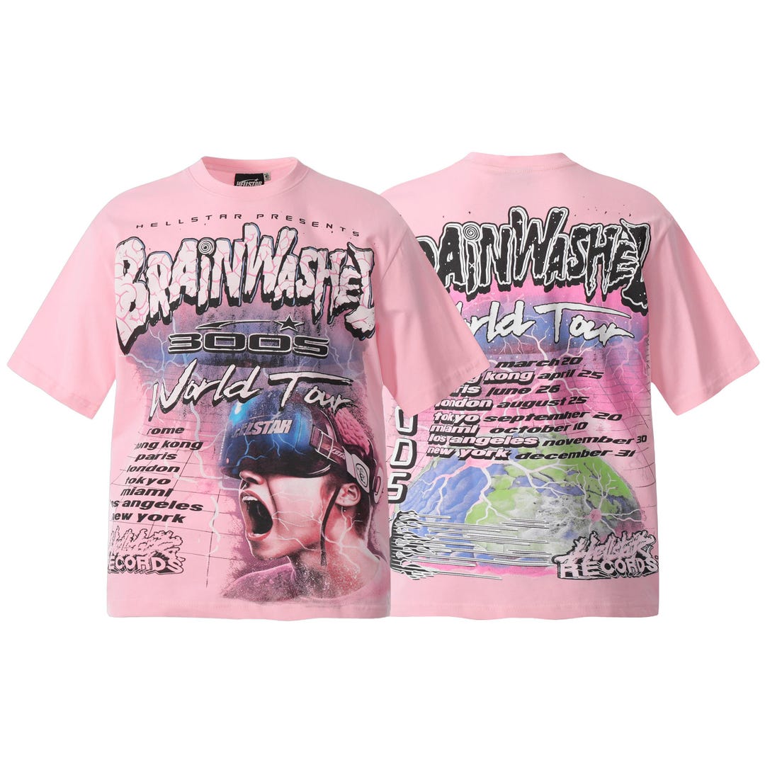 Hellstar Studios Brainwashed World Tour Pink Tshirt - Etsy