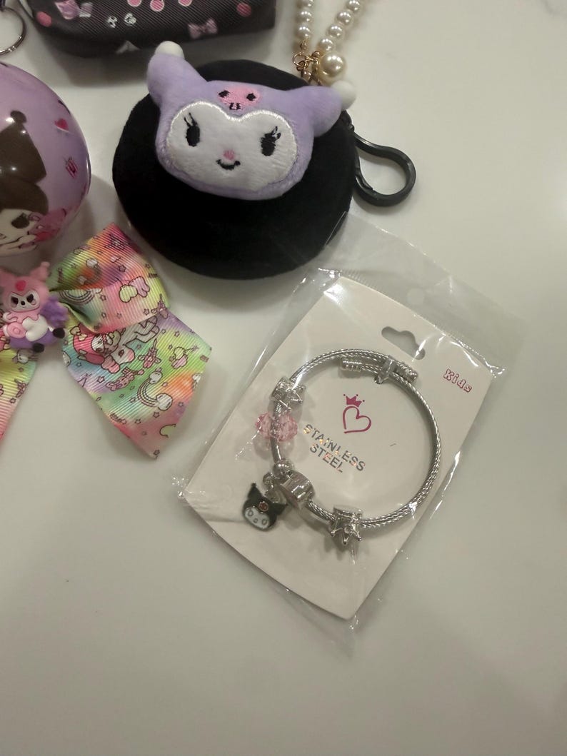 Kuromi Gift Set Sanrio Kawaii Bundle, Cute Kuromi Accessories, Kuromi ...