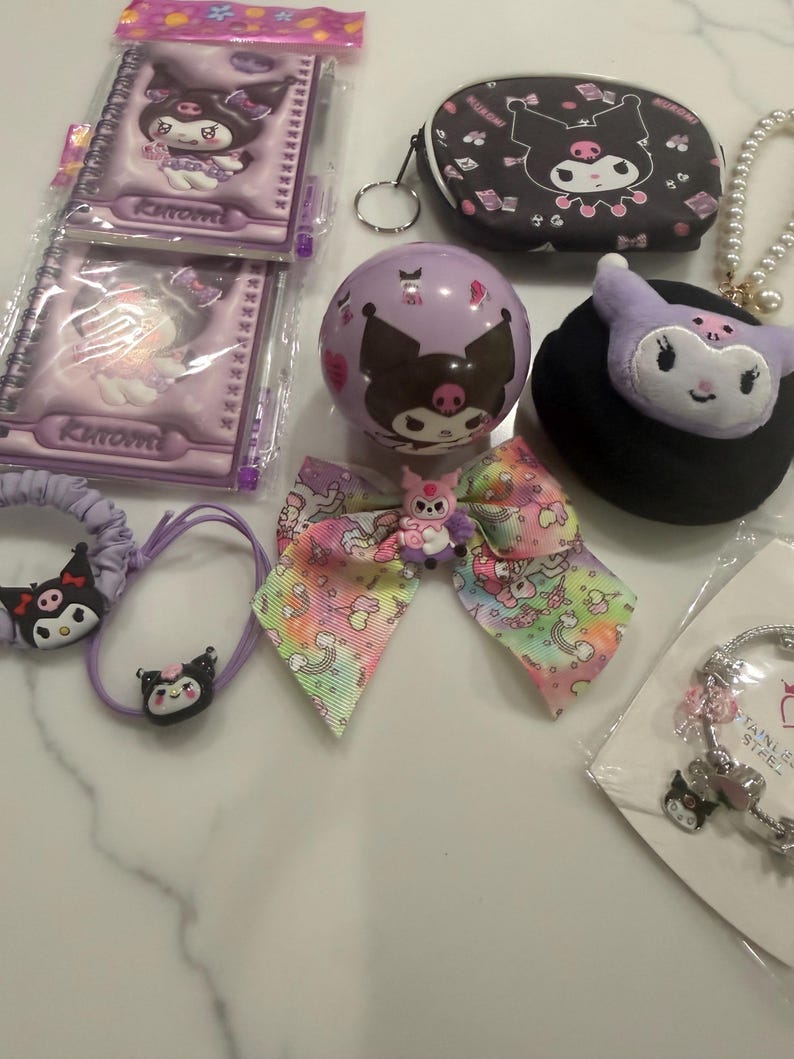 Kuromi Gift Set Sanrio Kawaii Bundle, Cute Kuromi Accessories, Kuromi ...
