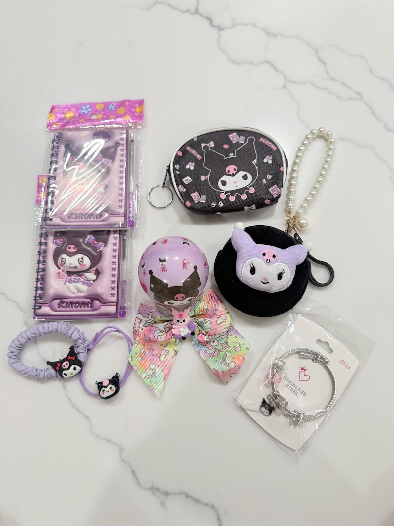 Kuromi Gift Set Sanrio Kawaii Bundle, Cute Kuromi Accessories, Kuromi ...