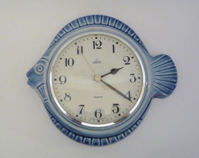 Vintage Ceramic Wall Clock From Peter Made in Germany - Etsy