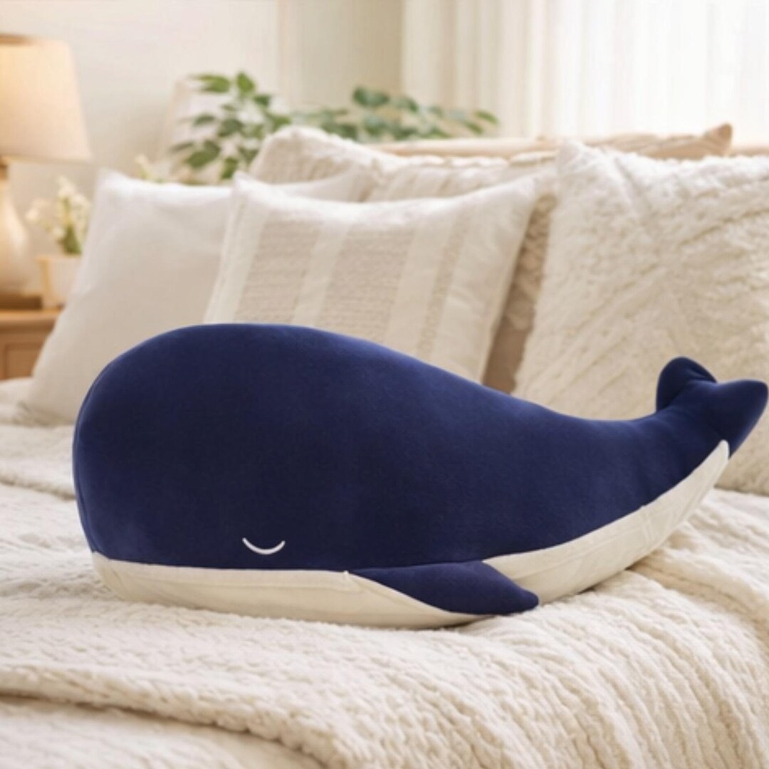 Giant Plush Blue Whale, Soft Cotton Cuddle Pillow - Etsy