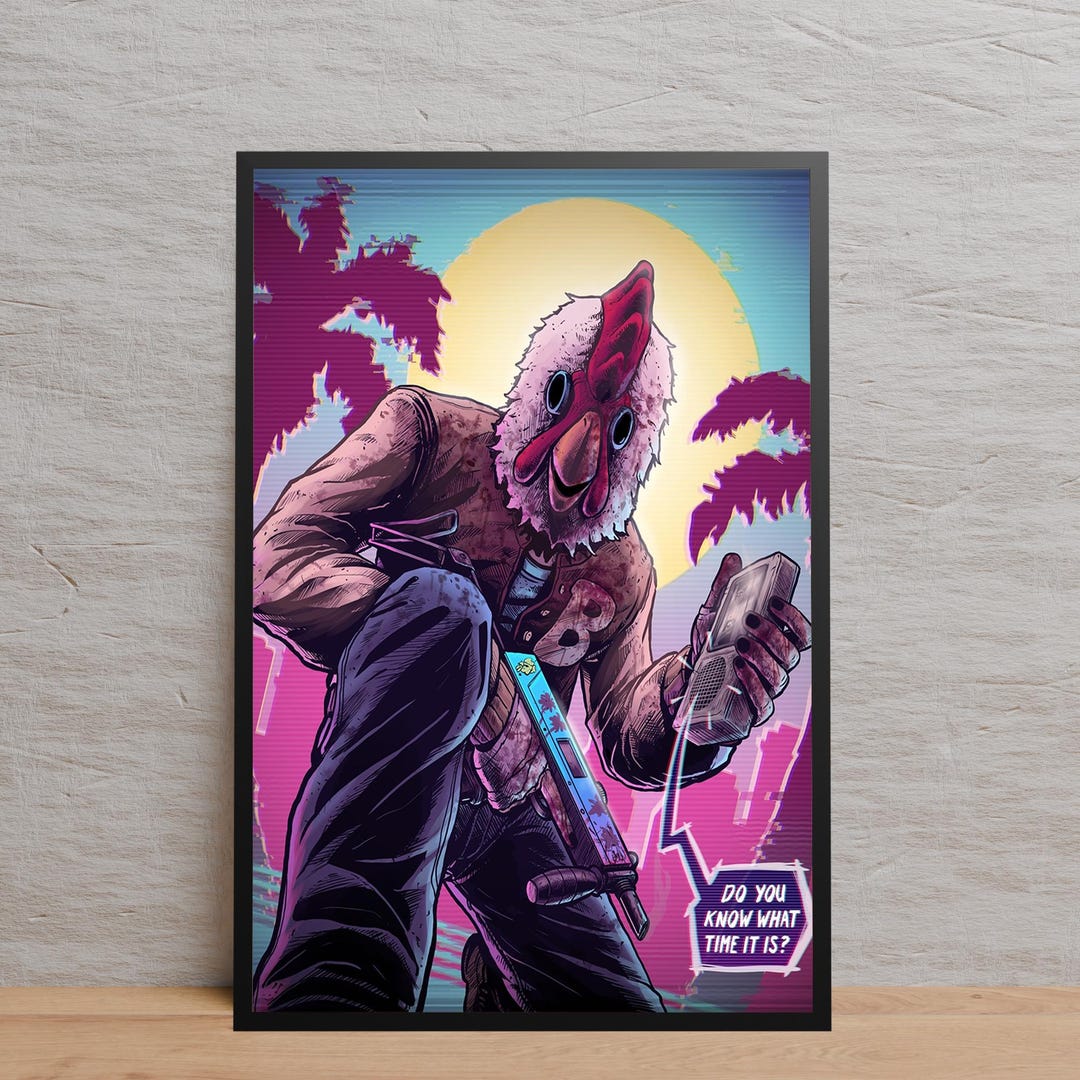 Hotline Miami Poster, Jacket Wall Art, Gift Poster, Home Decor ...
