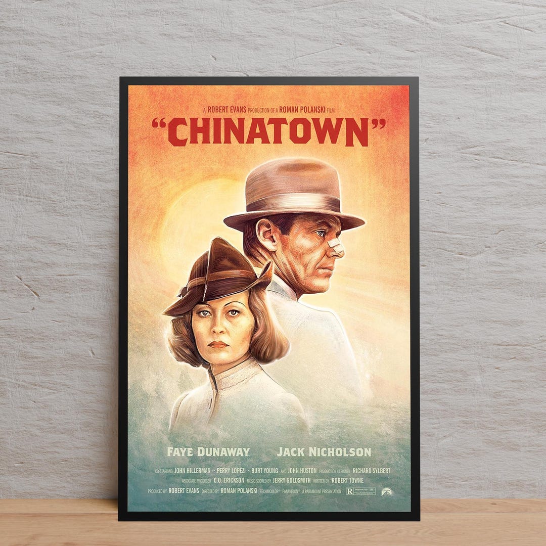 Chinatown Poster, Jack Nicholson Wall Art, Gift Poster, Wall Decor ...