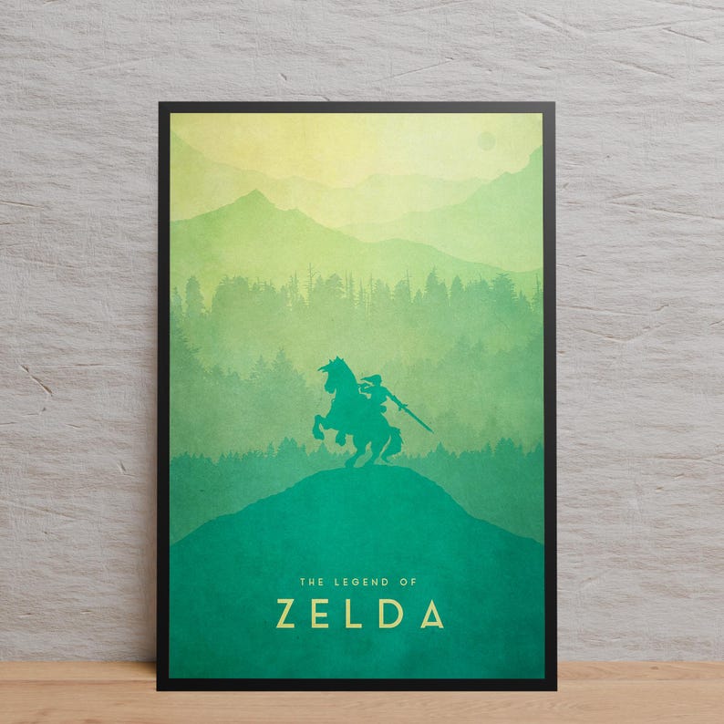 The Legend of Zelda Poster, Link Wall Art, Game Print, Unframed Canvas ...