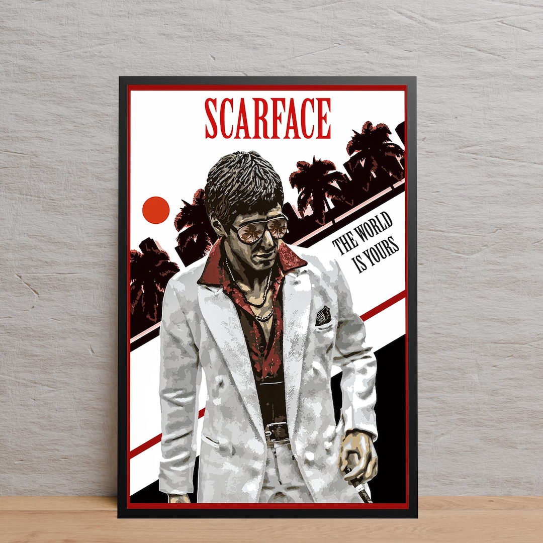 Scarface Poster, Tony Montana Wall Art, Gift Poster, Unframed Canvas ...