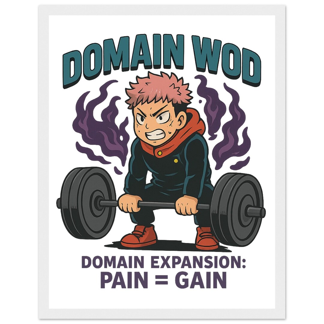 Anime Gym Motivational Poster | "domain Wod" Crossfit Wall Art ...