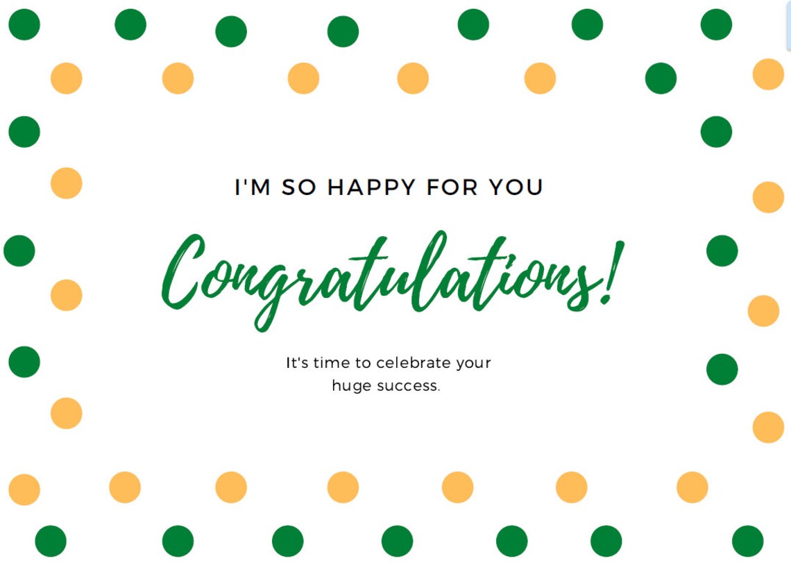 Congratulations" Printable Cards in School Colors - Etsy