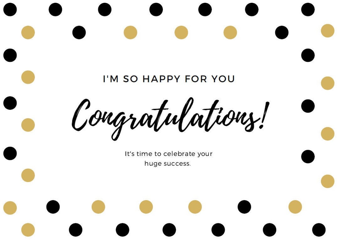 Congratulations" Printable Cards in School Colors - Etsy