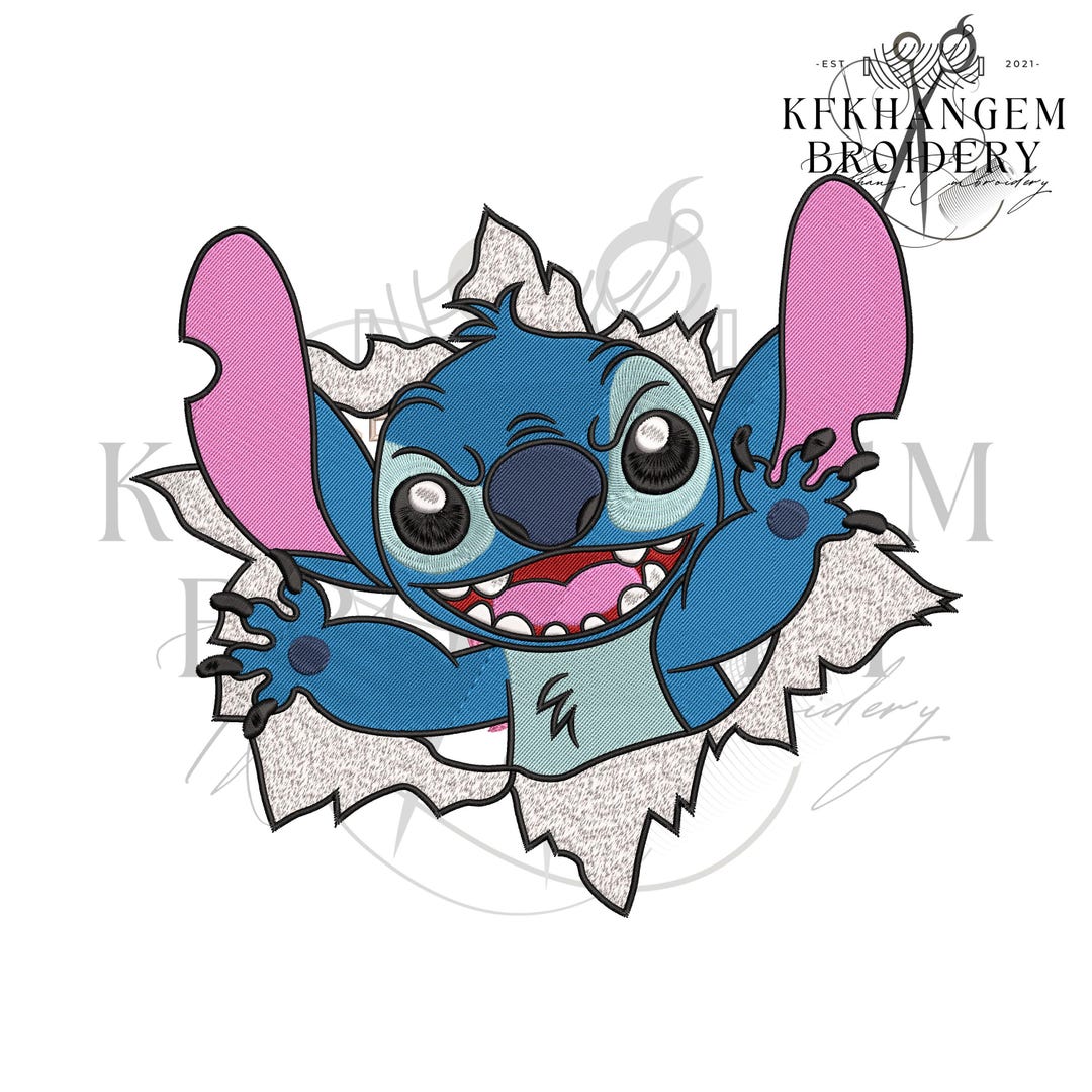 Stitch Breakout Embroidery Design, Cute Stitch Machine Embroidery ...