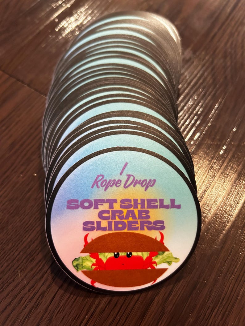 I Rope Drop Soft Shell Crab Slider Vinyl Sticker (walt Disney World ...