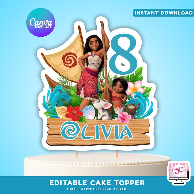 Moana Cake Topper - Etsy