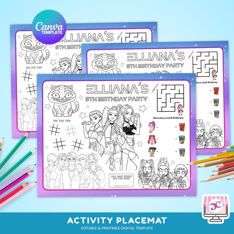 Huntrix Activities Page - Etsy
