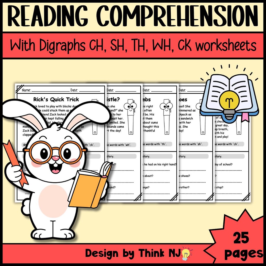 Reading Comprehension Passages With Digraphs | Phonics & Literacy ...