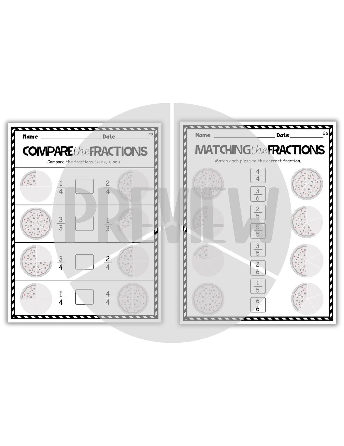 Fractions Worksheets for 1st, 2nd, and 3rd Grade | Halves, Thirds ...