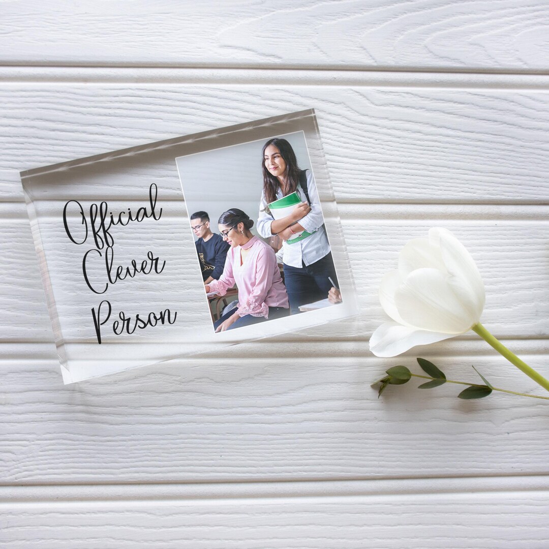 College Student Custom Photo Glass Block | Graduation Gift Idea ...