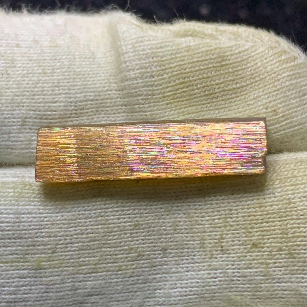 Natural Meteor Shower Sunstone Raw From Tanzania” Size = 21x4x2 Mm ...