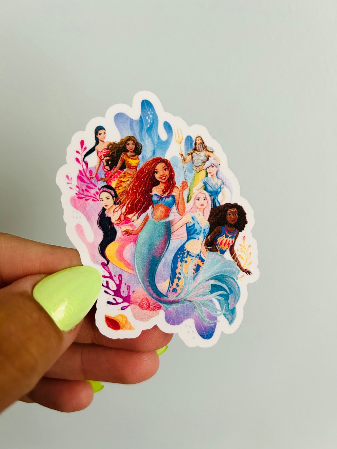 The Little Mermaid Sticker Ariel and Sisters Sticker Water - Etsy