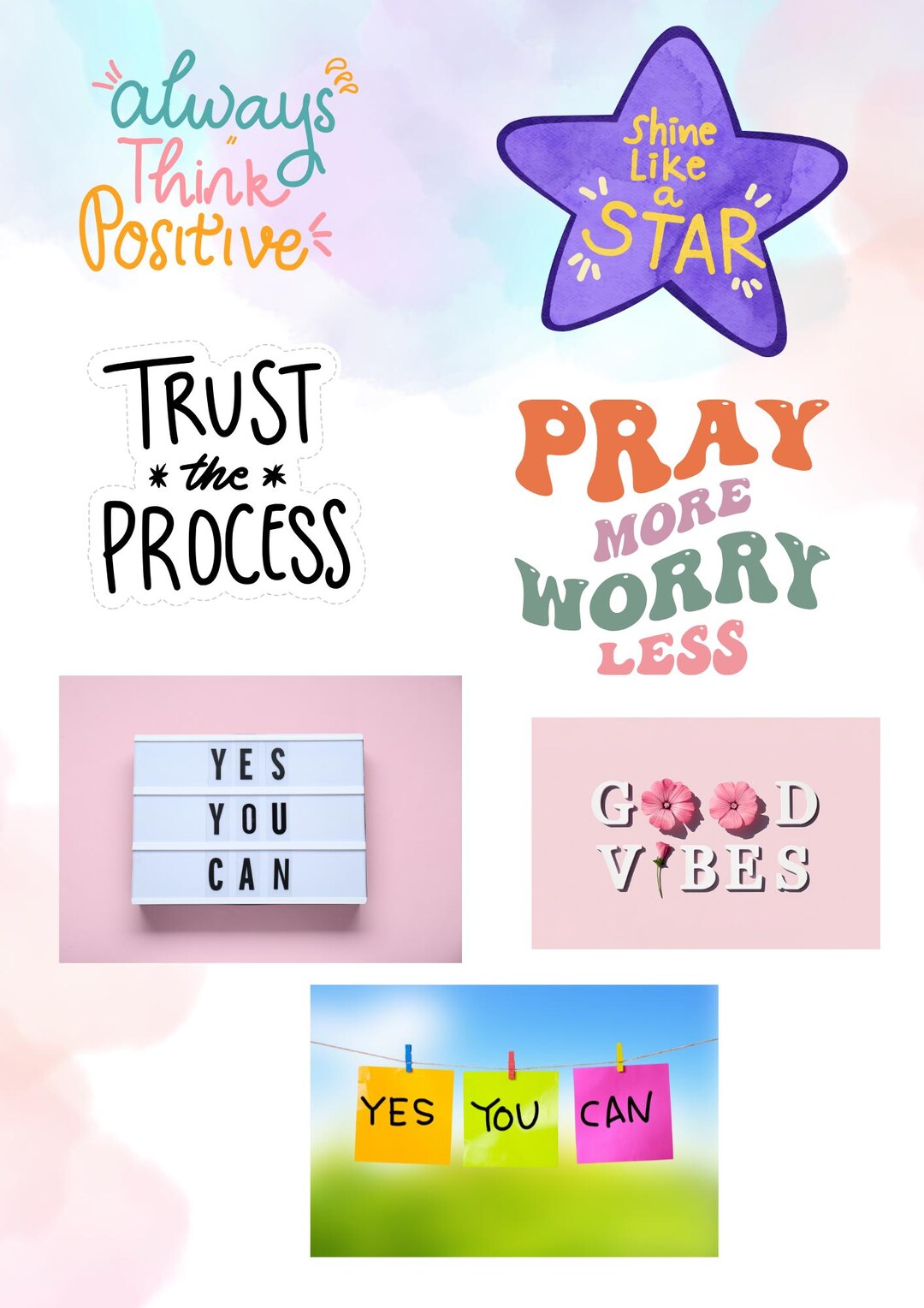 Bring Positive Everywhere With Our Good Vibes Sicker Pack - Etsy