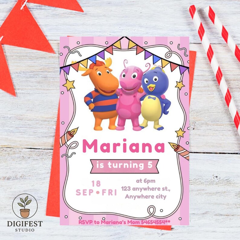 Backyardigans Digital Birthday Invitation | Editable Kids Party Invite ...