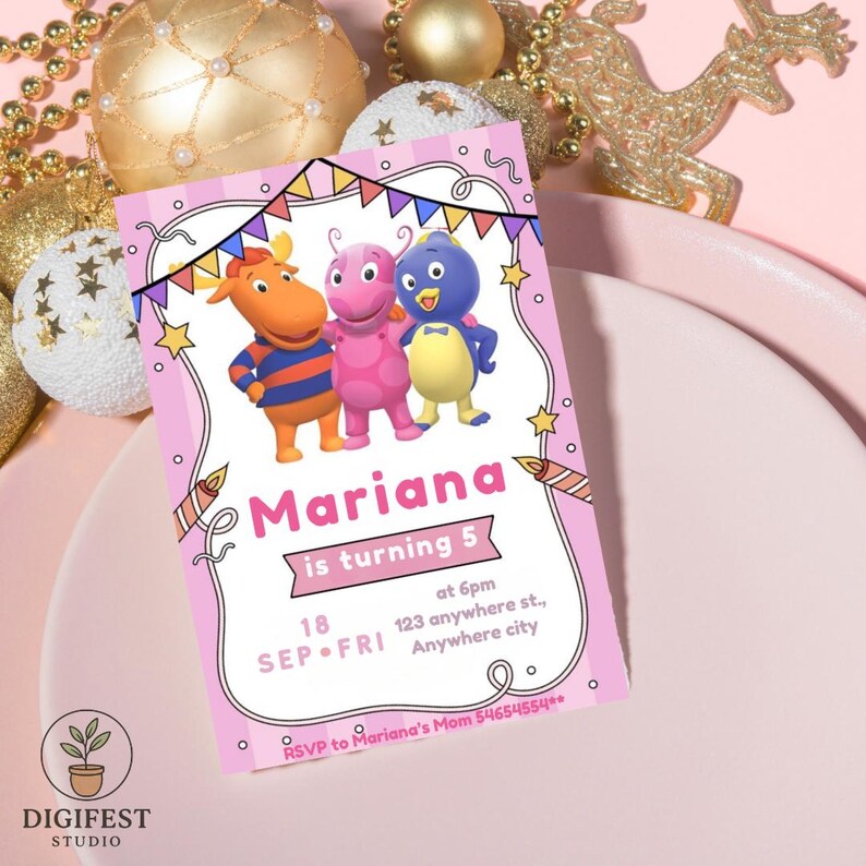 Backyardigans Digital Birthday Invitation | Editable Kids Party Invite ...