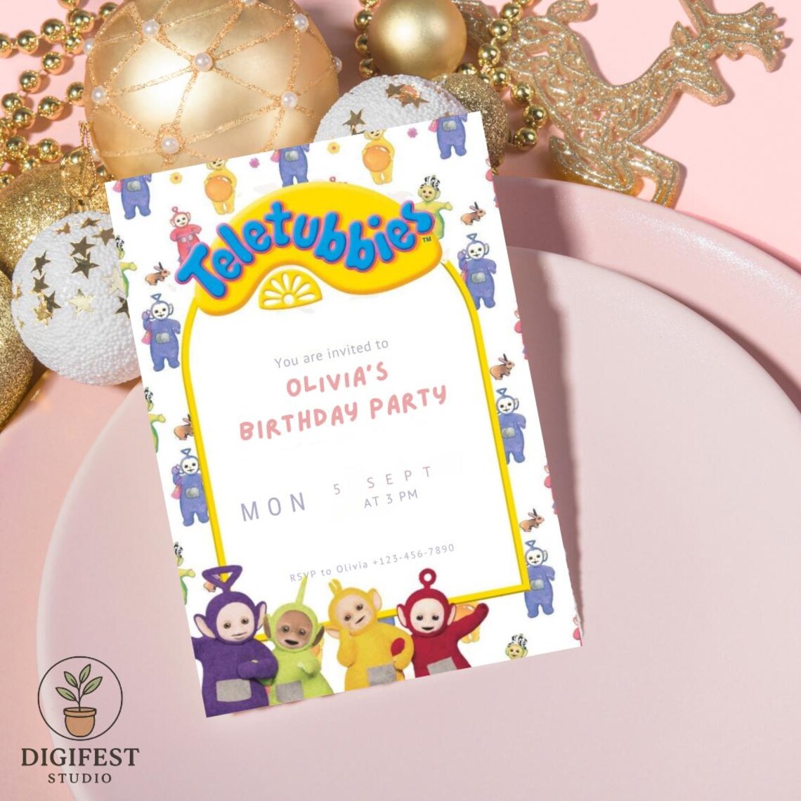 Teletubbies Birthday Invitation | Editable Digital Invite | Printable ...