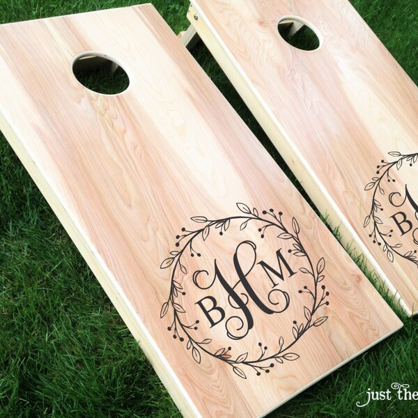 Monogram Cornhole - Etsy