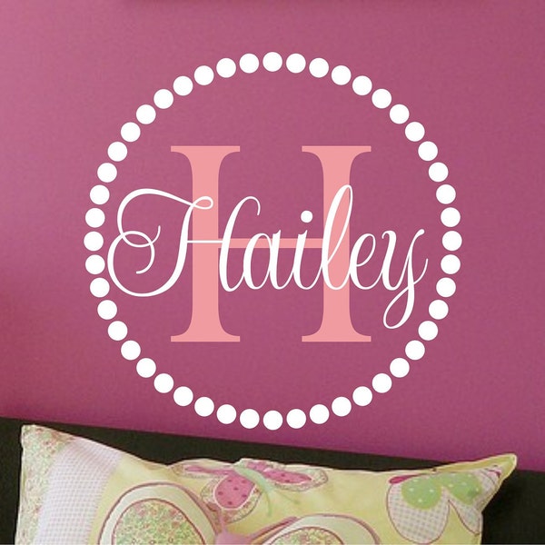 Polka Dot Monogram - Etsy